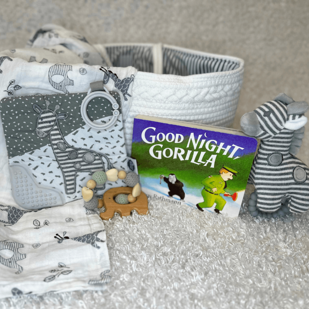 Good Night Gorilla Baby Gift Basket - Baby Showers By Mail